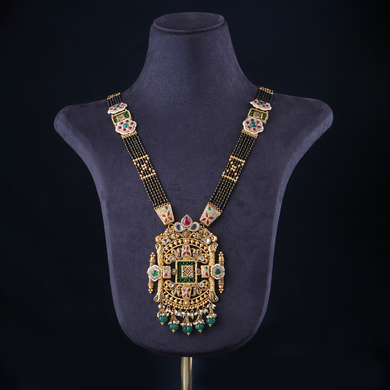 Heavy Pendant Gold Mangalsutra for Wedding - Rajwadi Jewellers